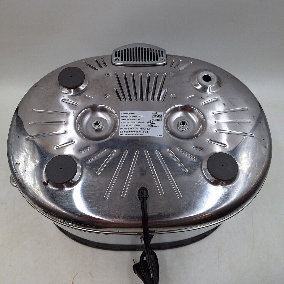 All-Clad 7-Quart Stainless Slow Cooker Aluminum Insert Series SC01 READ ...