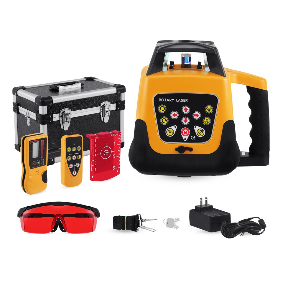 Self-Leveling 360° Rotary Red Beam Laser Level Tool Set with Tripod ...