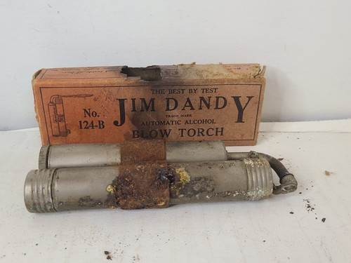 Antique Jim Dandy automatic alcohol No 124-b Blow Torch W/Original Box ...