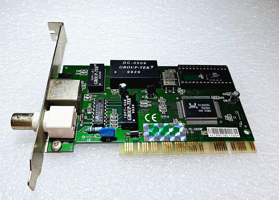 Manli RTL8029AS 10Mbps RJ45/BNC Ethernet - PCI Card | eBay