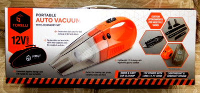 TORELLI TOOLS Portable AUTO VACUUM Accessory Set CARY CASE 12V Power ...