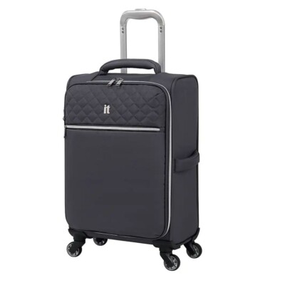 IT Luggage Soft Shell Cabin Case 56cm Suitcase TSA Lock Trolley Bag ...