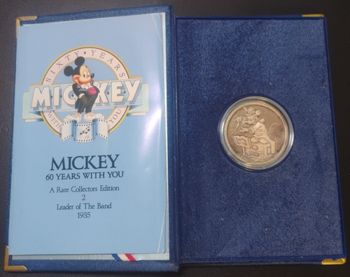 Mickey Mouse Leader of the Band 1988 Rarities Disney 1oz .999 Fine ...