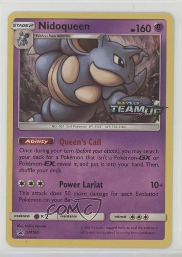 Nidoqueen (Pre-Release Holo) Pokemon Sun & Moon Black Star Promo #SM160 ...