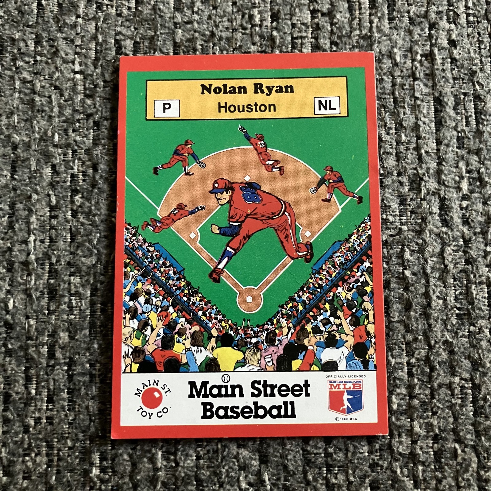1989 Main Street Baseball Nolan Ryan Card with Barcode Sticker Houston ...
