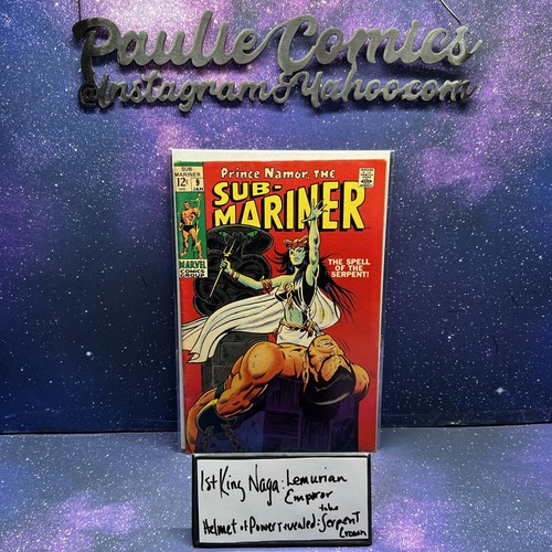 Namor Sub-Mariner #9 1st King Naga Serpent Crown Marvel Comics 1969 HG | eBay