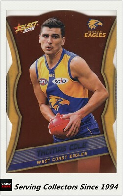 2019 SELECT AFL FOOTY STARS RED FOIL DIE CUT CARD RDC130 THOMAS COLE-W ...