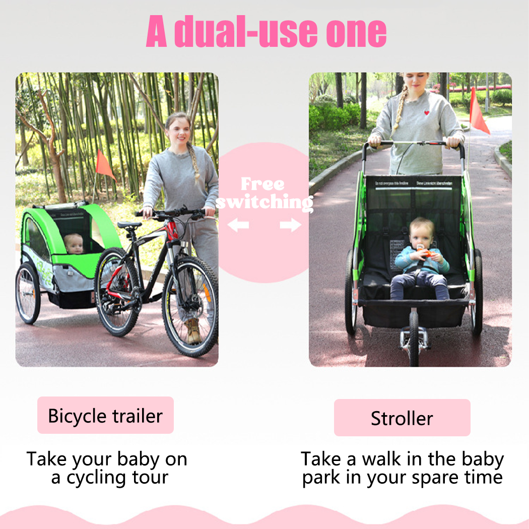 Bike Trailer Breathable Baby Kid Child Bicycle Pram Stroller Pet ...