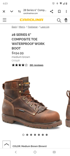 Carolina Poplar 8" Comp Toe Boot Brown Mens Size 14D | eBay