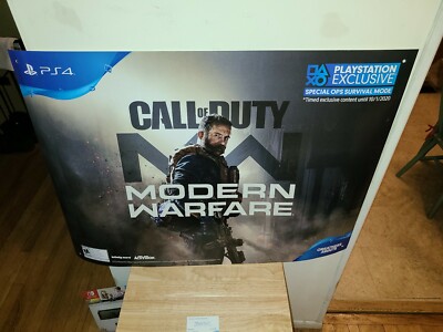 GameStop Call of Duty Modern Warfare Promo Poster 36"×26" Rare | eBay