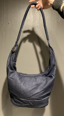 Hard To Find large Blue denim hobo handbag Red Inside Avon 2003 | eBay