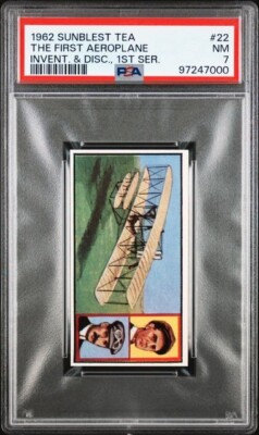 FIRST AEROPLANE WRIGHT BROTHERS 1962 Sunblest Tea INVENT & DISC.1ST #22 ...