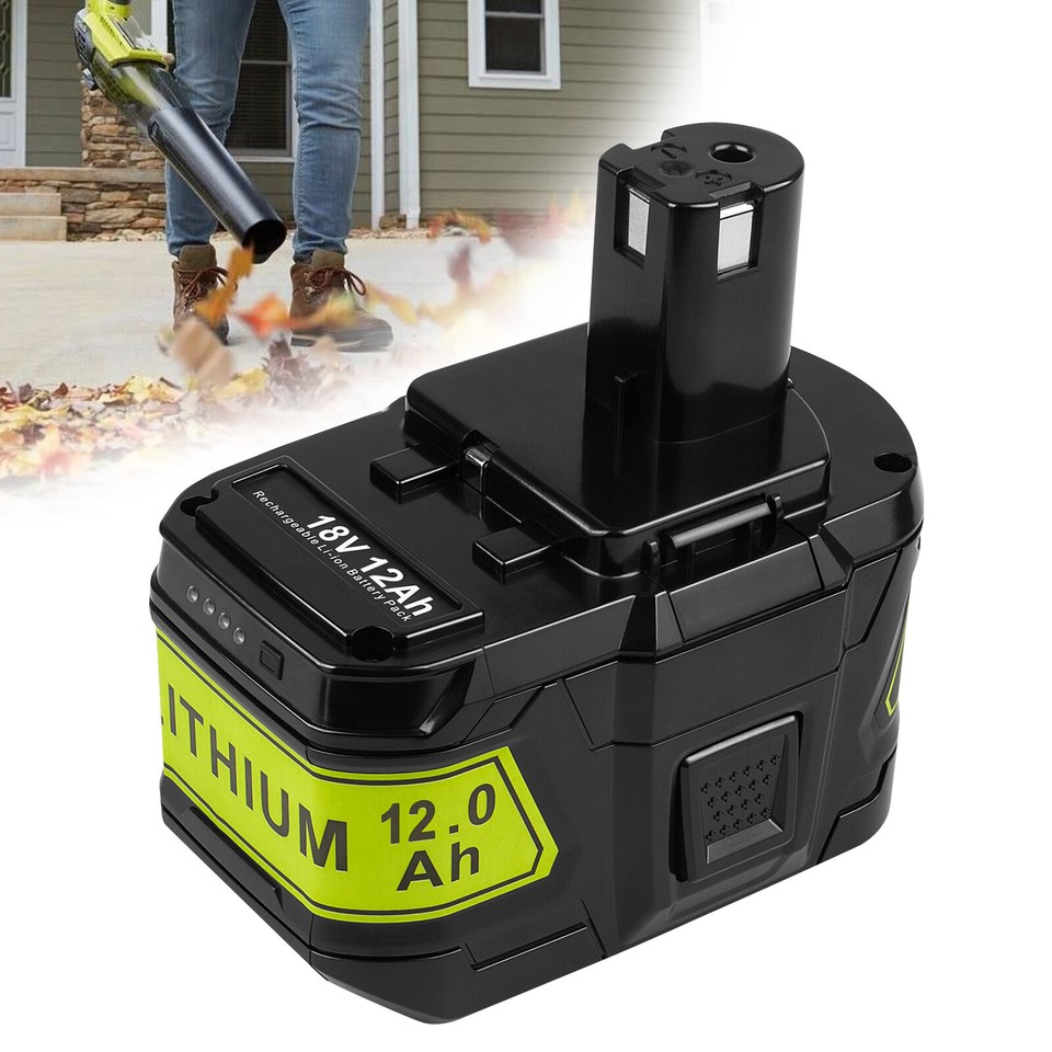 12AH Battery For RYOBI P108 18V For One Plus High Capacity Battery ...