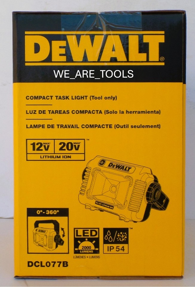 Dewalt DCL077B LED Compact Task Light 12V & 20V Work Spot Light MAX ...