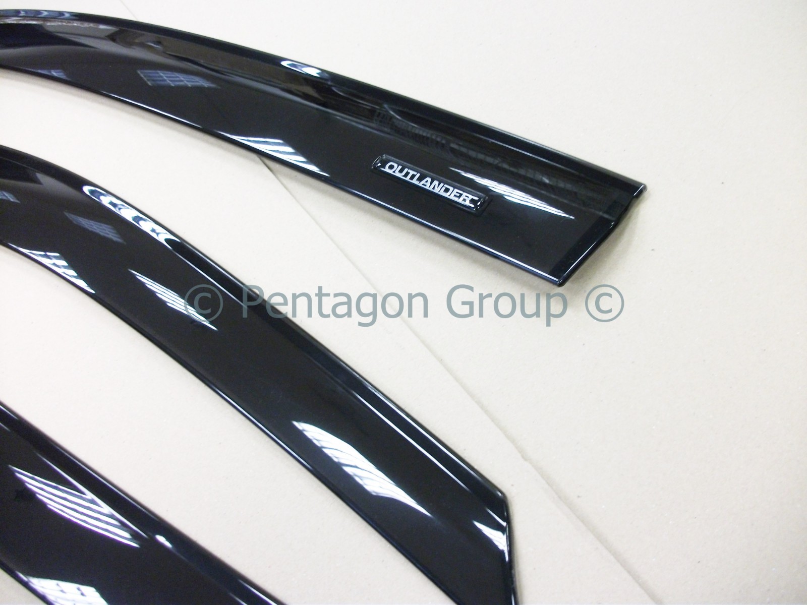 New Genuine Mitsubishi Outlander 2014- Front & Rear Wind Deflectors ...