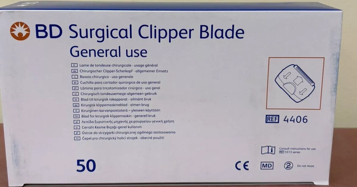 BD Surgical Clipper Blades 4406 Box of 50 Exp07/2028 | eBay