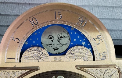 Ridgeway Gold Grandfather Clock 338 Face | Grelly USA