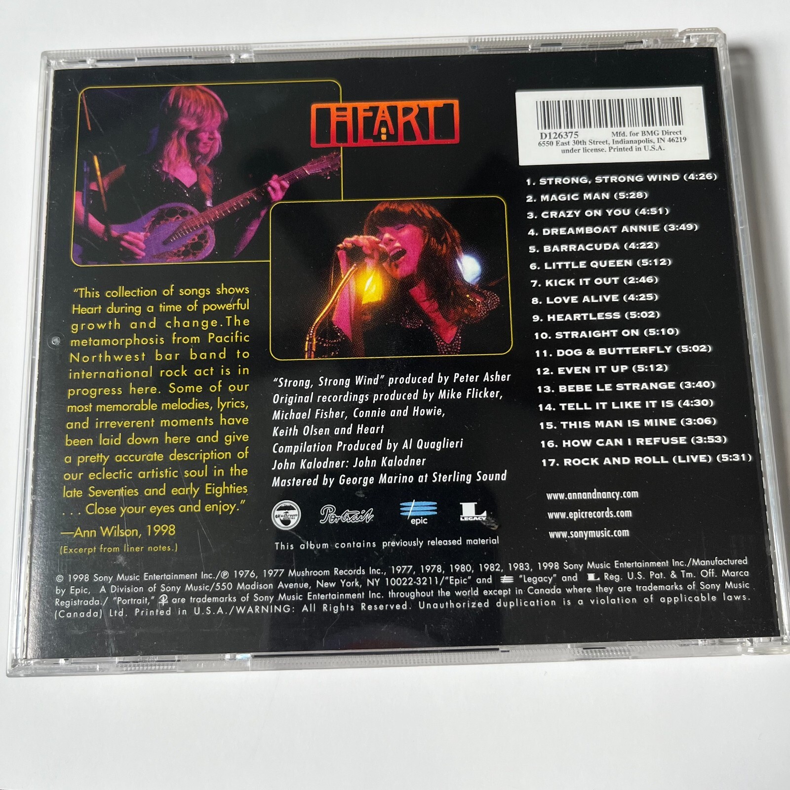 Heart ~ Greatest Hits ~ CD ~ FREE SHIPPING | eBay