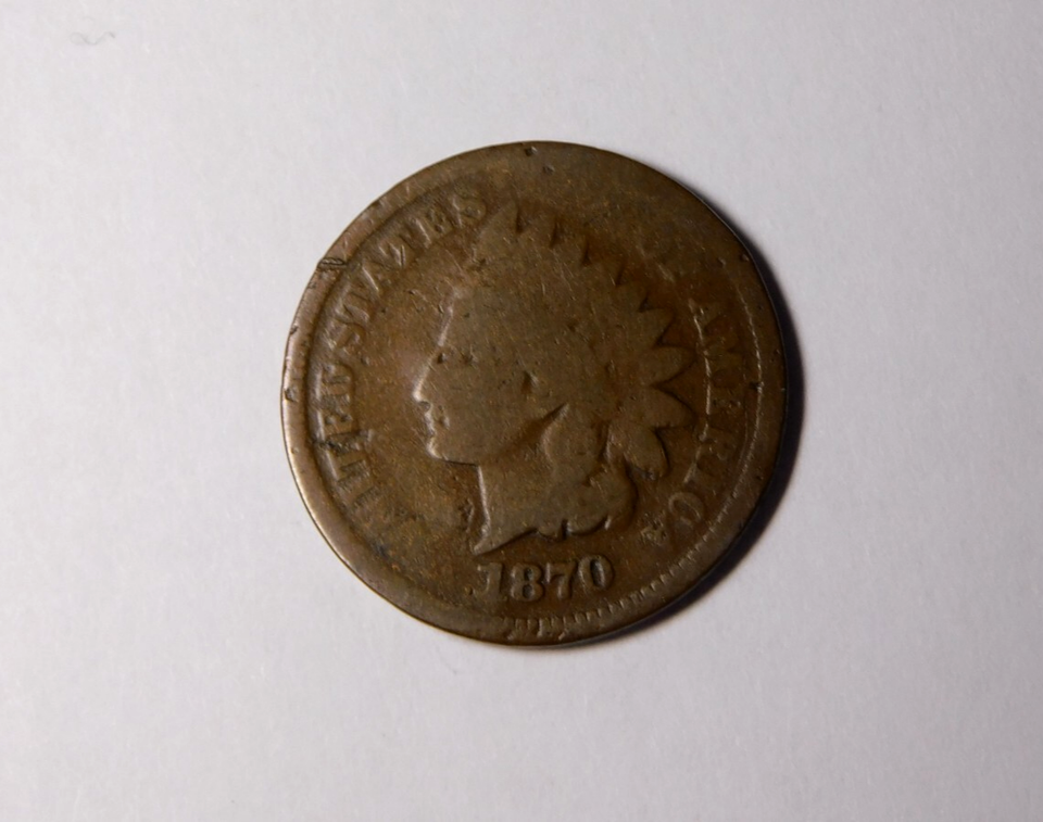 KEY DATE! 1870 CHOCOLATE BROWN ORIGINAL GOOD - INDIAN CENT ONLY $49.00 ...