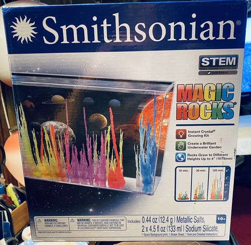 Smithsonian Magic Rocks Instant Crystal Growing Kit STEM Earth Science ...