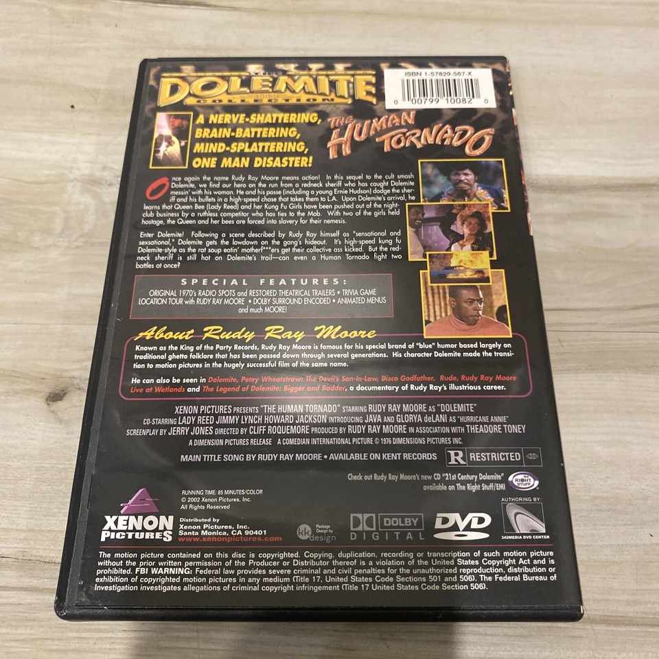 The Human Tornado DVD Rudy Ray Moore, Lady Reed, Jimmy Lynch Dolemite ...