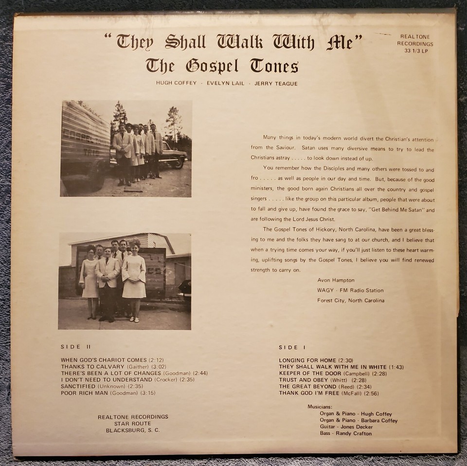 THE GOSPEL TONES They Shall Ealk With Me LP Real Tone Records #27489 | eBay