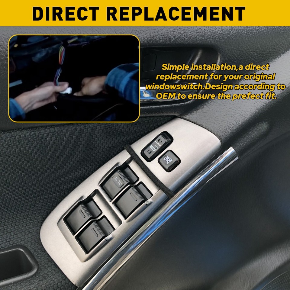 Front Left Side Window Control Switch & Bezel Kit For 2003-2008 Toyota ...