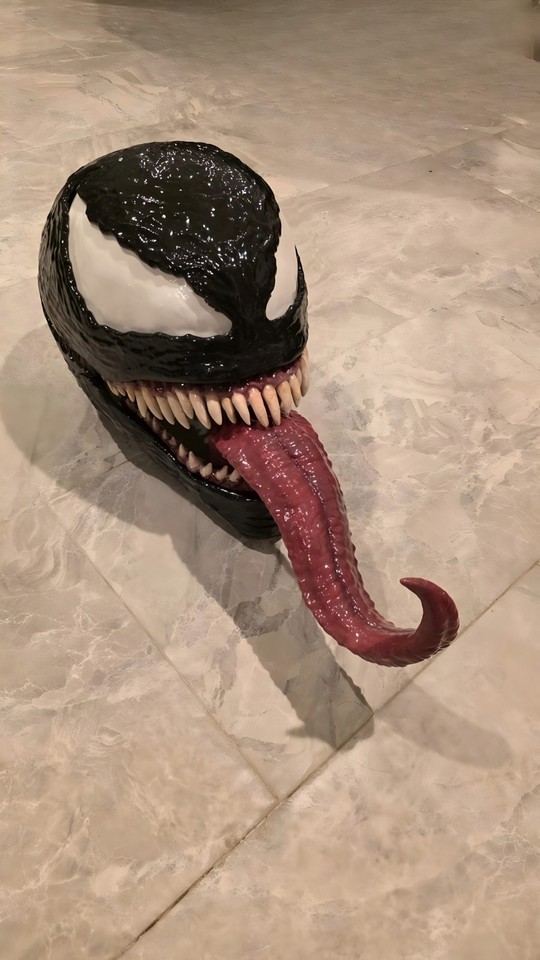 Venom Replica Mask 3D Printed Symbiotic Cosplay, Hinged Jaw | eBay