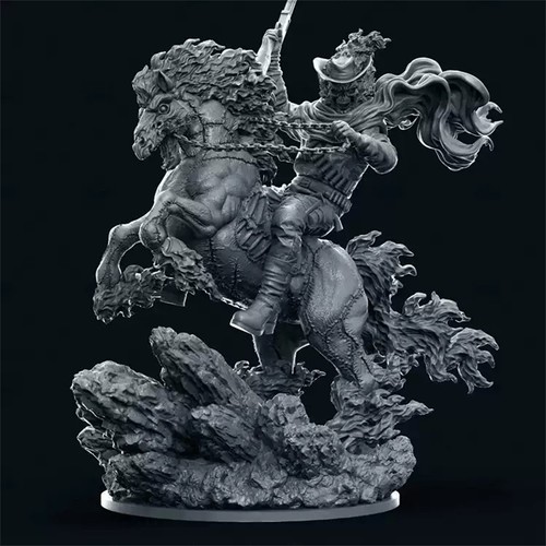 Ghost Rider Unpainted 3D Printing Resin Kits Figure 5.9" 16.5" Comic ...