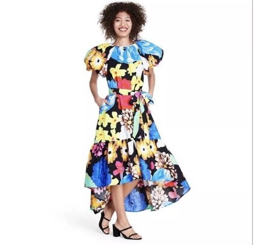 Christopher John Rogers x Target Floral Puff Sleeve Dress High Low S ...