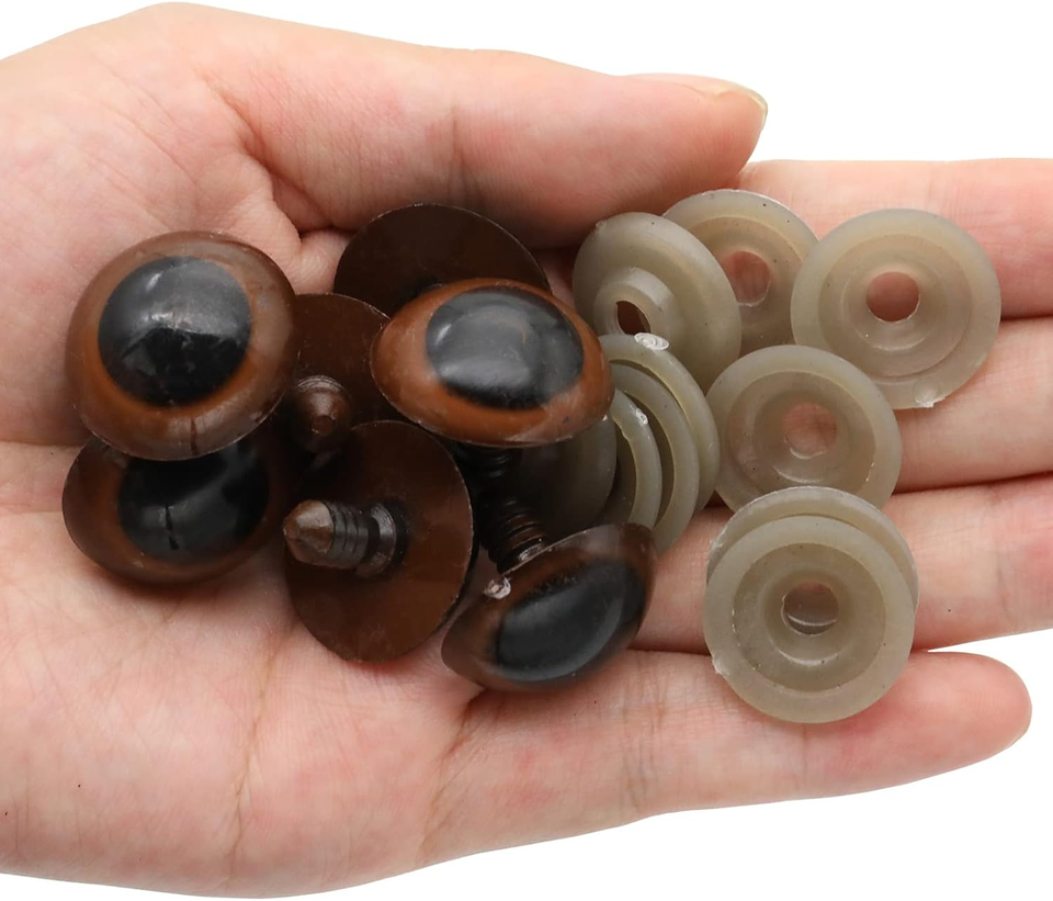 150Pcs 10-30mm Brown Large Plastic Safety Eyes Craft Safety Eyes DIY ...