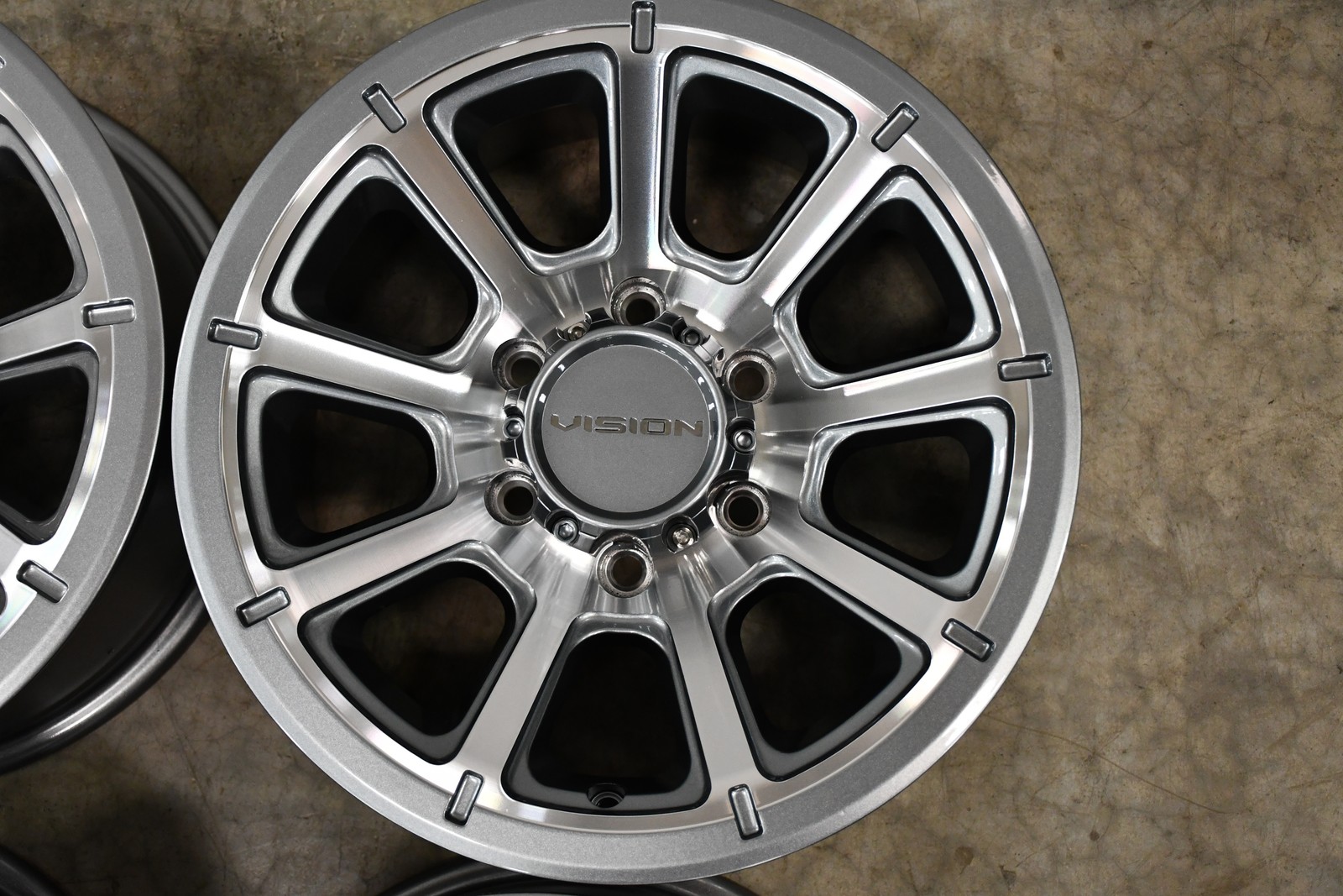 Set 4 18" Vision 353 Turbine Gunmetal Machined Face Wheels 18x9 5x150 ...
