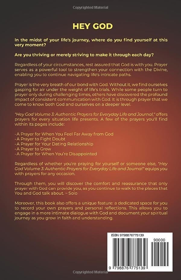Hey God Volume 3: Authentic Prayers for Everyday Life and Journal ( ⭐️⭐ ...