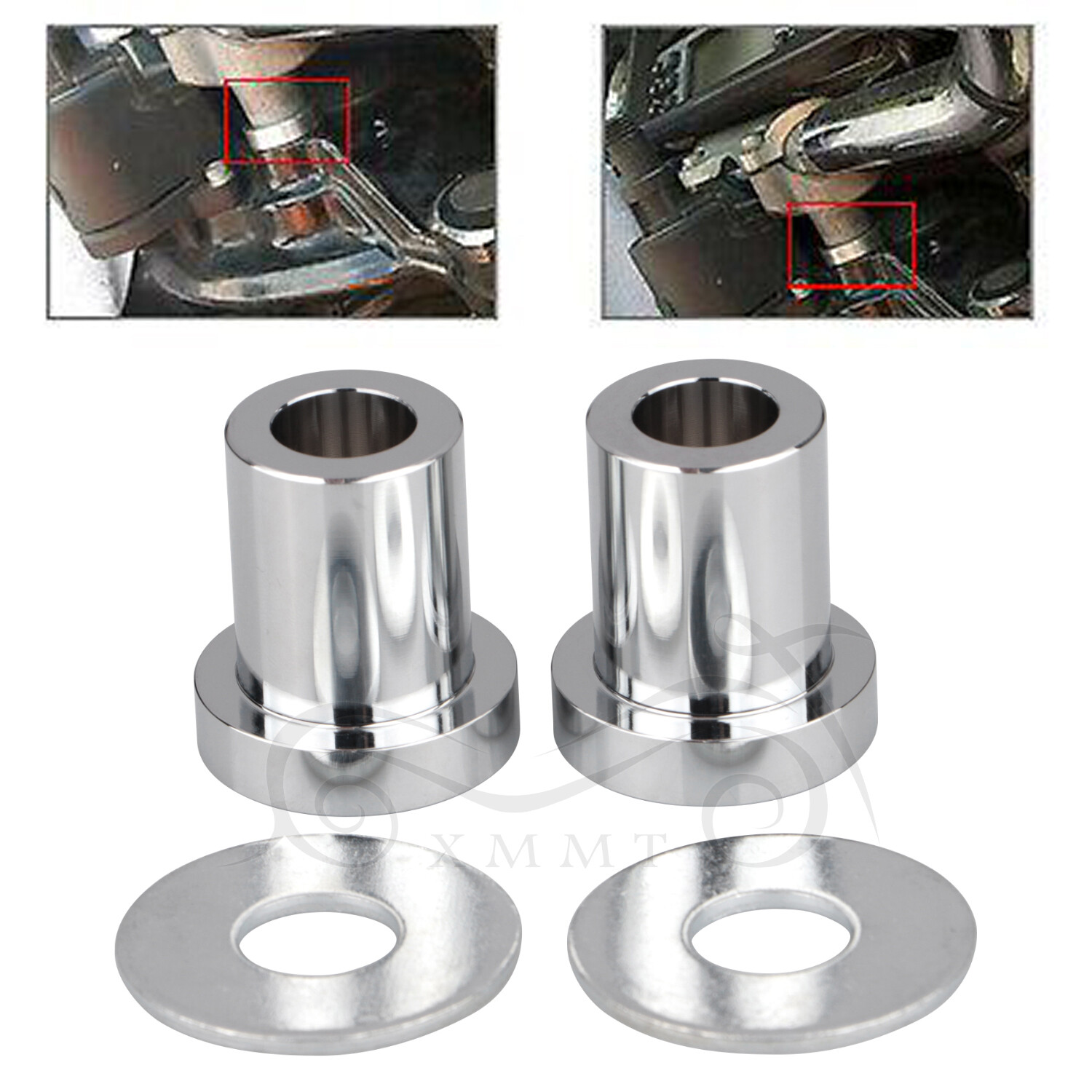 CNC Handlebar Riser Bushings Chrome For Harley Touring Electra Glide ...