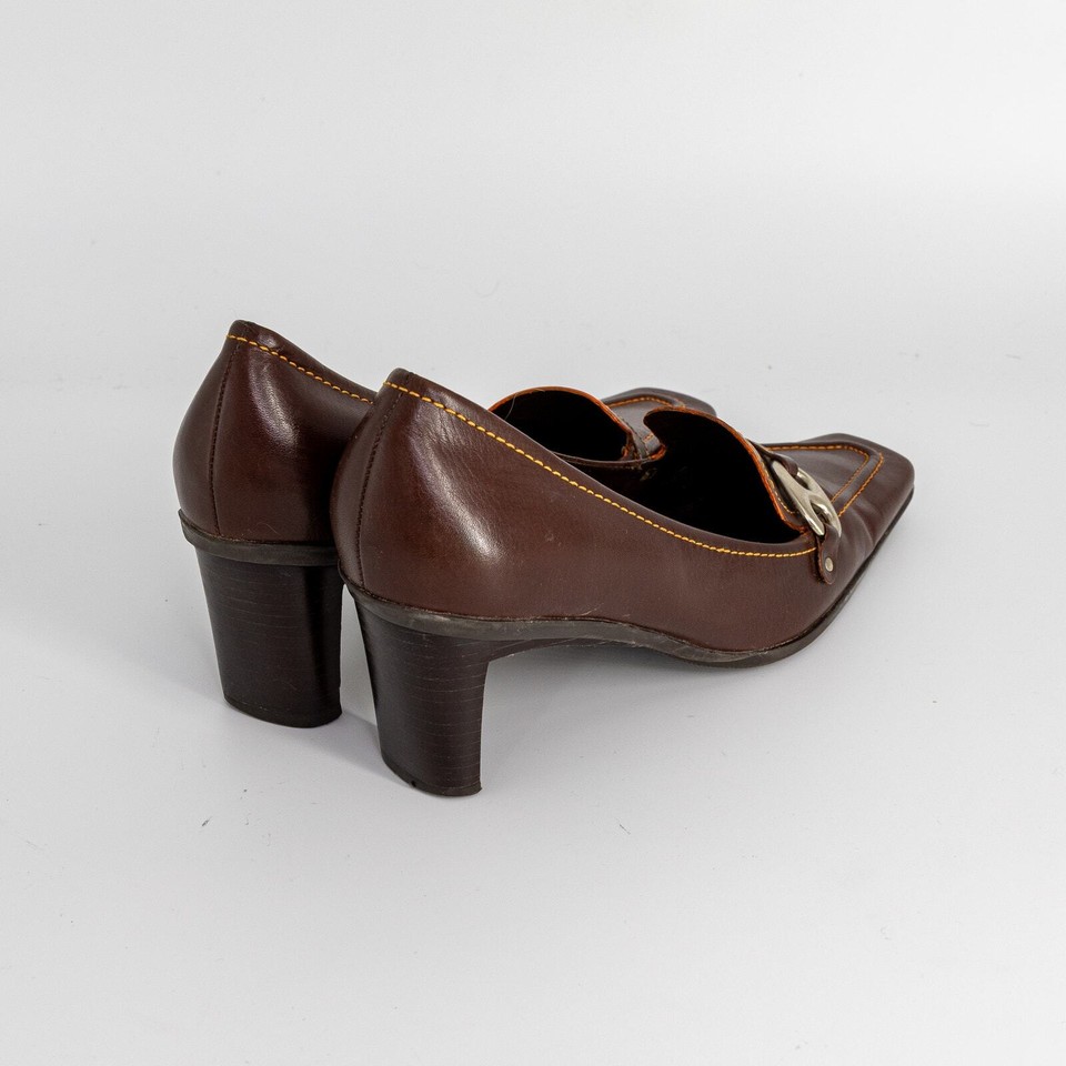 Enzo Angiolini EA Flexo Leather Pumps US 5.5, Square Toe Heel Good ...