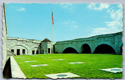 Postcard ME Parade Grounds at Fort Knox Prospect Maine T2 | eBay
