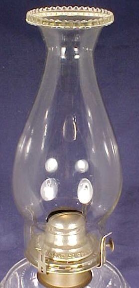 Antique Findlay Glass Eye Winker Thumbprint Oval Window Kerosene Lamp ...