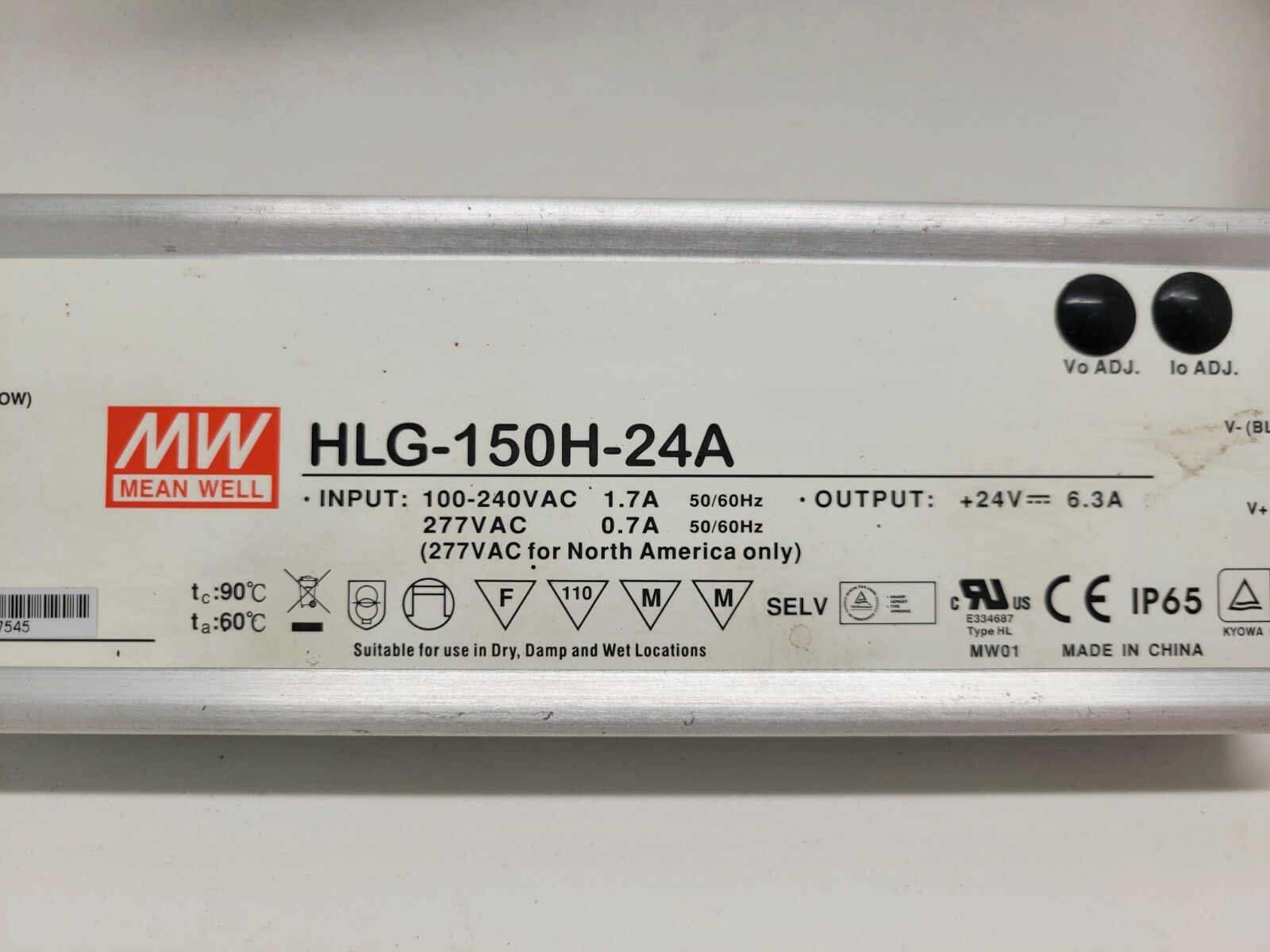 GOOD USED! MEAN-WELL 150W POWER SUPPLY HLG-150H-24A | eBay