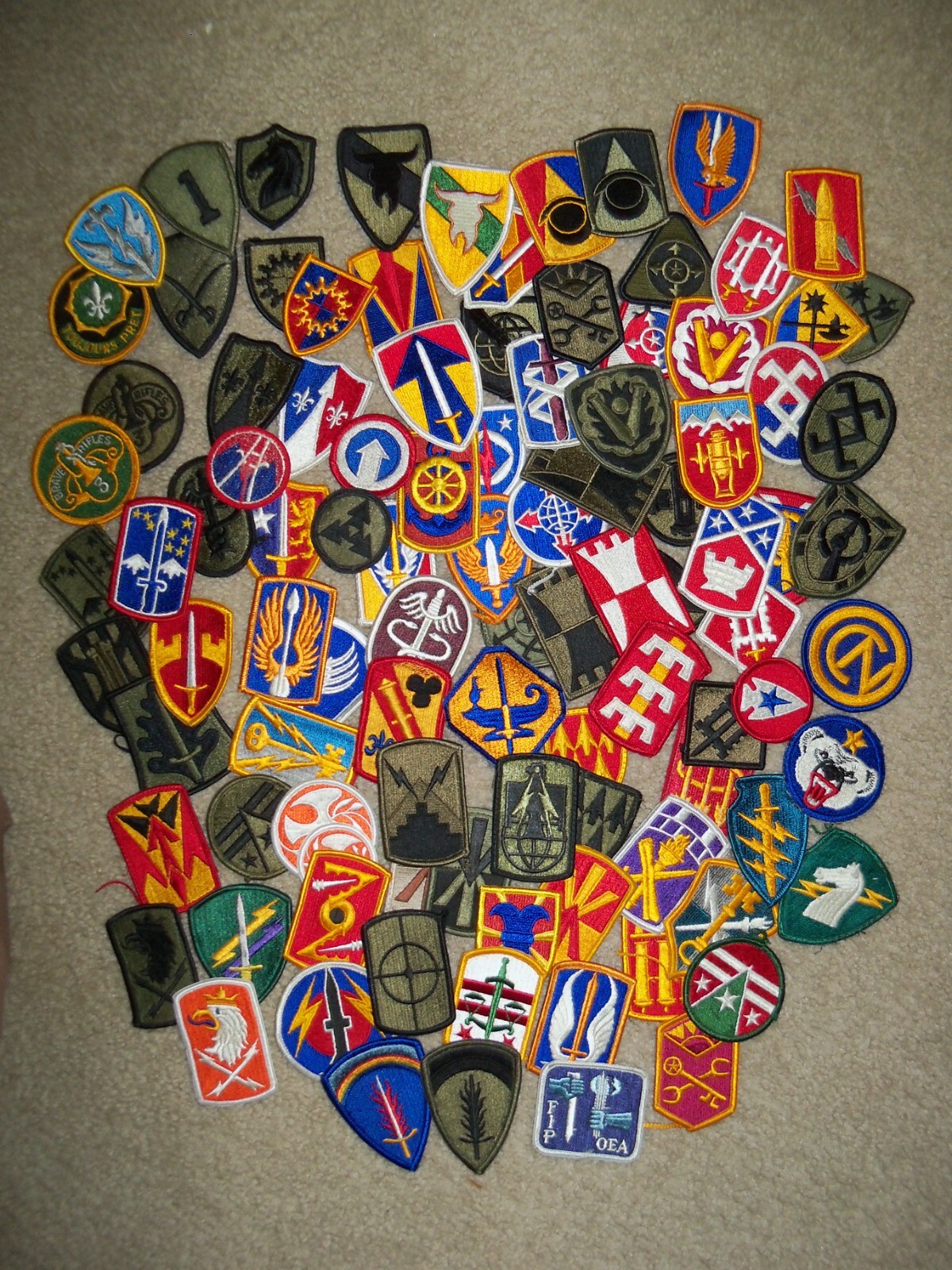 US Army Military Patch Large Lot of 100 Patches Mixed Lot | eBay
