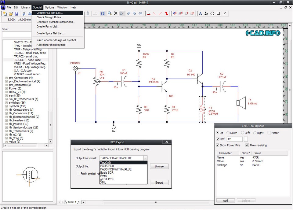 Electrical CAD Drawing Circuit Diagrams Maker TinyCAD PC Software DVD ...