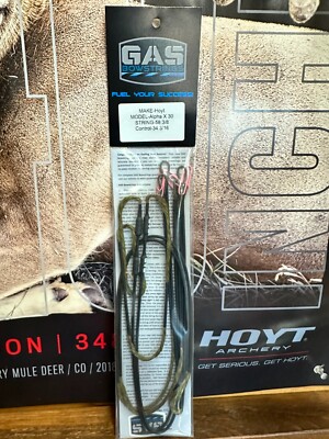 Gas Bowstrings Hoyt Alpha X 30 Ghost Camo Strings w/ Black Nocks Ghost ...