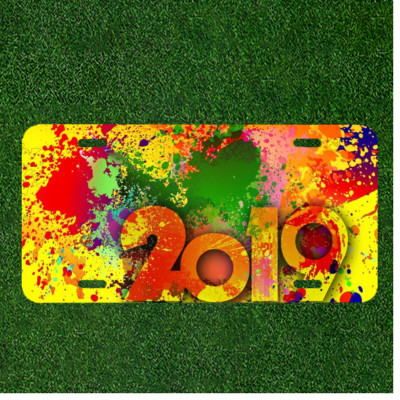 Custom Personalized License Plate Auto Tag With 2019 Color Spray Paint ...