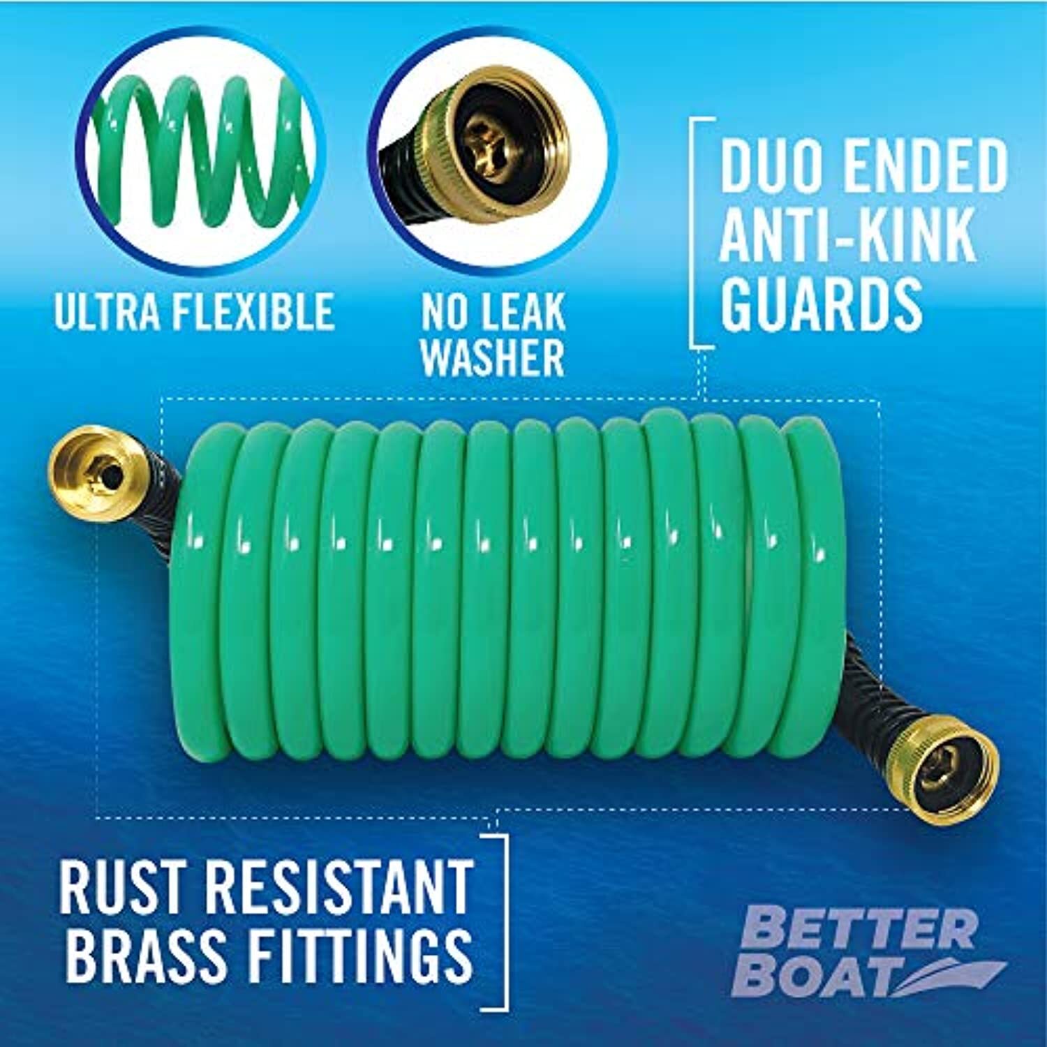 Coil Hose Water Hoses Expandable Coil Water Hose RV Wash Water Hose ...