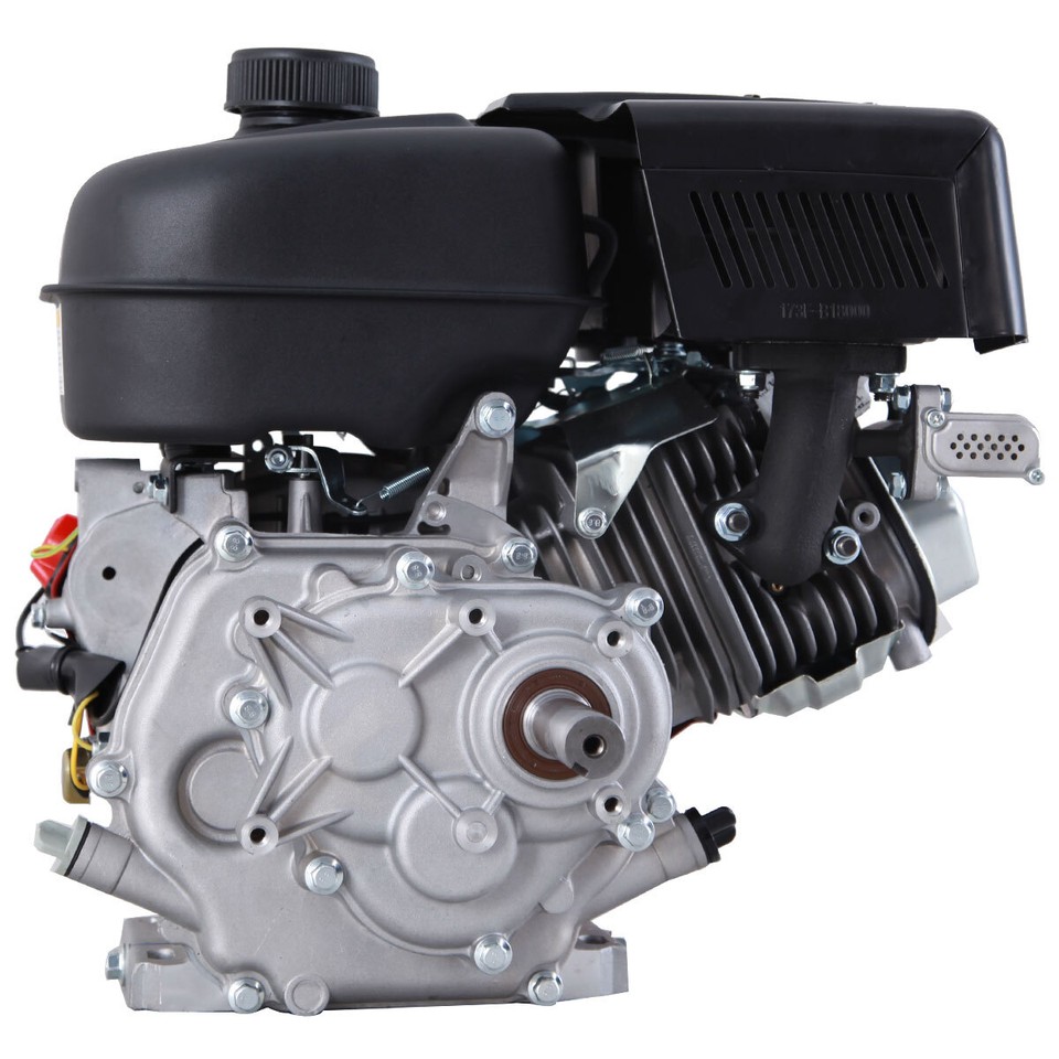9HP 6:1 Gear Reduction Gas Engine Cement Mortar Mixer Side Shaft Small ...