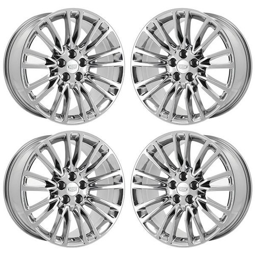 20" CADILLAC CT6 PVD BRIGHT CHROME-C WHEELS RIMS FACTORY OEM 4765 2016 ...