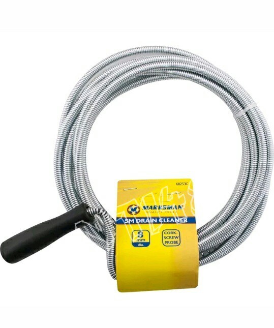 5m Drain Cleaner Rod Unblock Waste Pipe Sink Toilet Tool Flexible ...