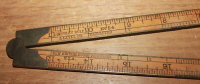 Vintage Stanley No. 54 SPECIAL 24" Folding Wood Ruler w/ Brass Ends | eBay