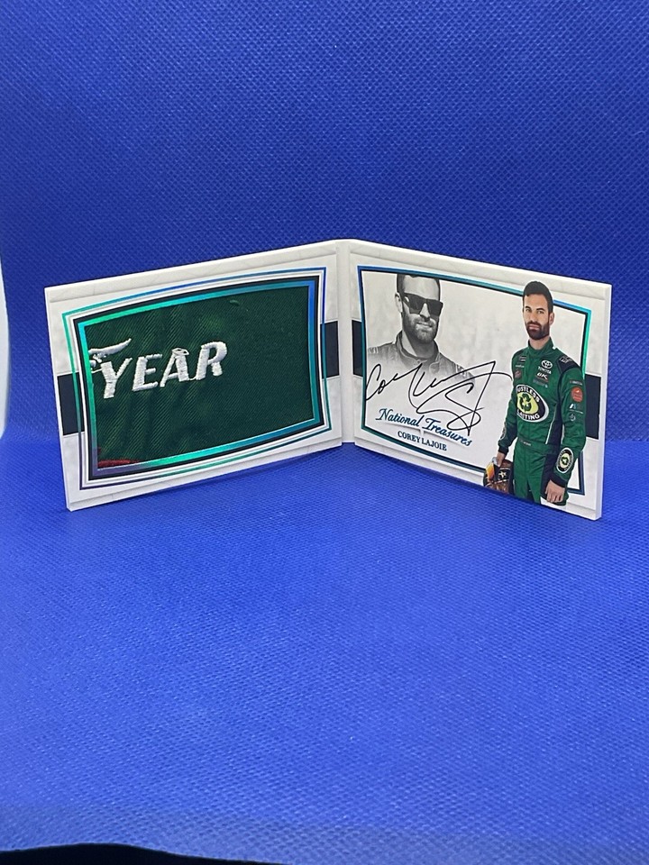 2017 National Treasures Racing COREY LAJOIE Goodyear Booklet Auto/Suit ...