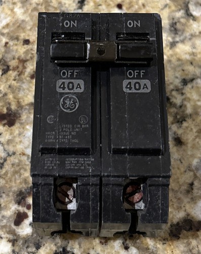 GE THQL2140 Circuit Breaker, 2-Pole 40-Amp | eBay