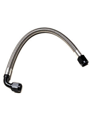 6AN 30in NITROUS OXIDE OR FUEL LINE STAINLESS BRAIDED PTFE HOSE BLACK ...